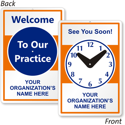 Be Back Clock Signs | We Will Return Door Signs for Business